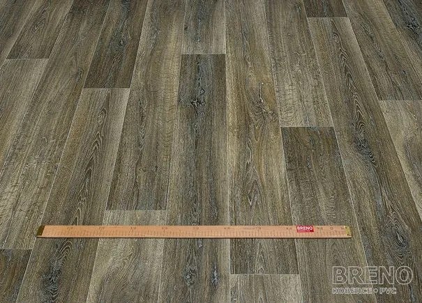 Breno PVC TRENTO Lime Oak 906D – tmavé dřevo, šíře 300 cm