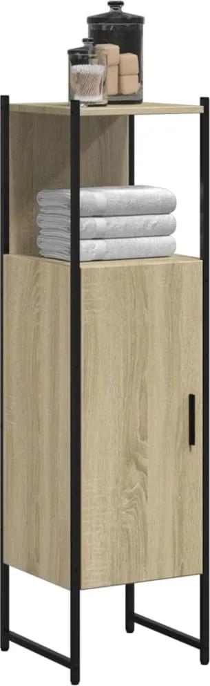 vidaXL Koupelnová skříňka 33x33x120,5 cm kompozitní dřevo [842469] Barva: hnědý dub