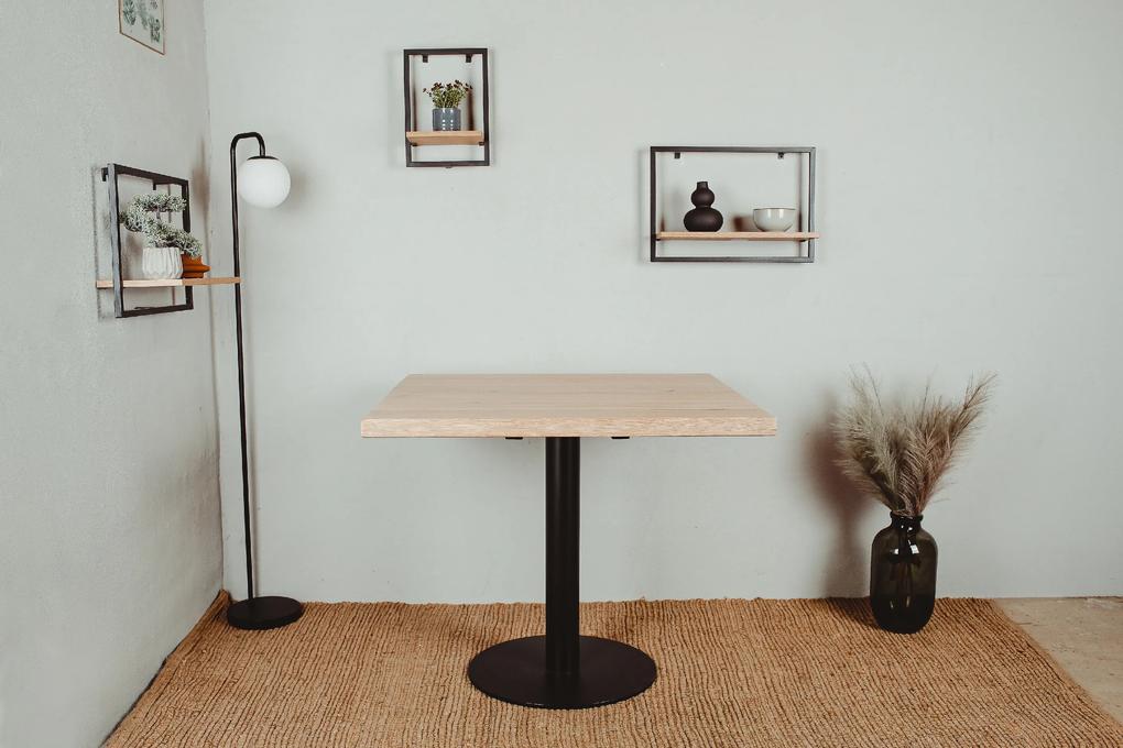 Wudboys Jídelní stůl ONTOP Barva kovu: Bílá, Dřevo: Dub, Rozměr: Průměr 130 cm, moderní skandinávský styl