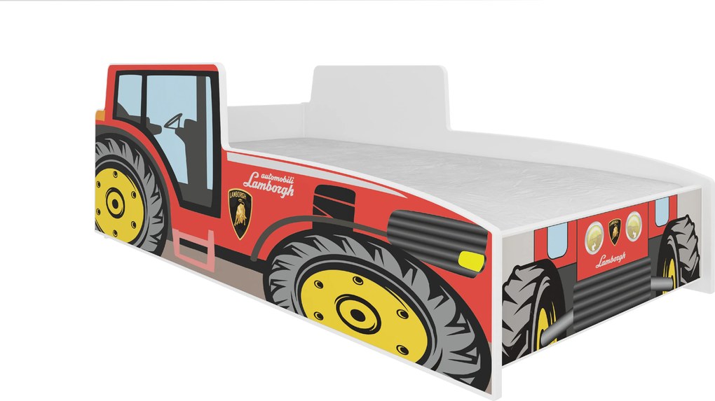 ADRK Furniture Postel s matracem TRACTOR RED 160x80 CH-Tra-R - 160-E052