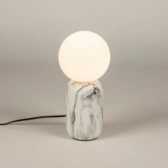 Stolní luxusní lampa Giordanni Marmor Bianco