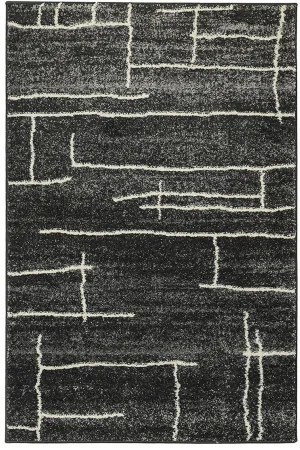 Koberce Breno Kusový koberec DOUX 8022/IS2K, Černá, 67 x 120 cm