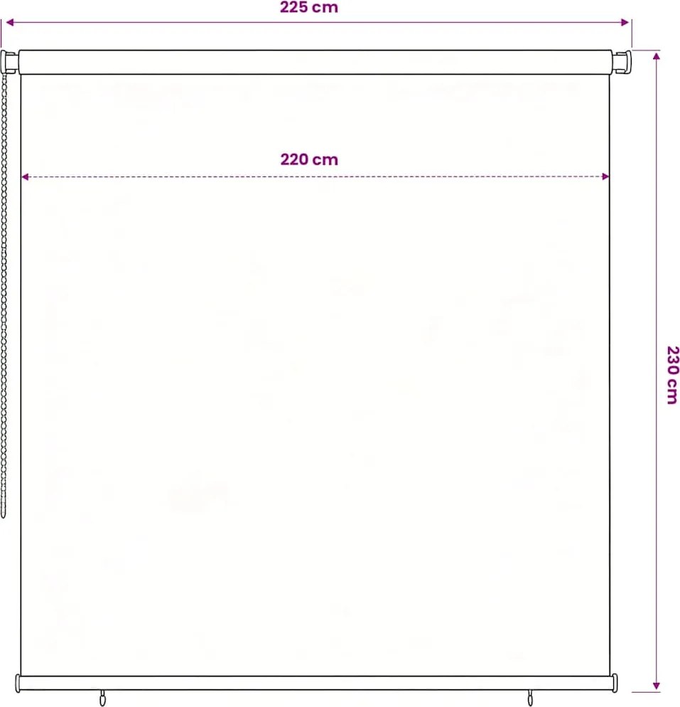 Venkovní roleta 245 (Š) x 230 (V) cm modrá HDPE 312857