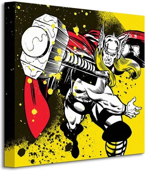 Obraz na plátně Marvel Thor (Splatter) 40x40cm WDC95533