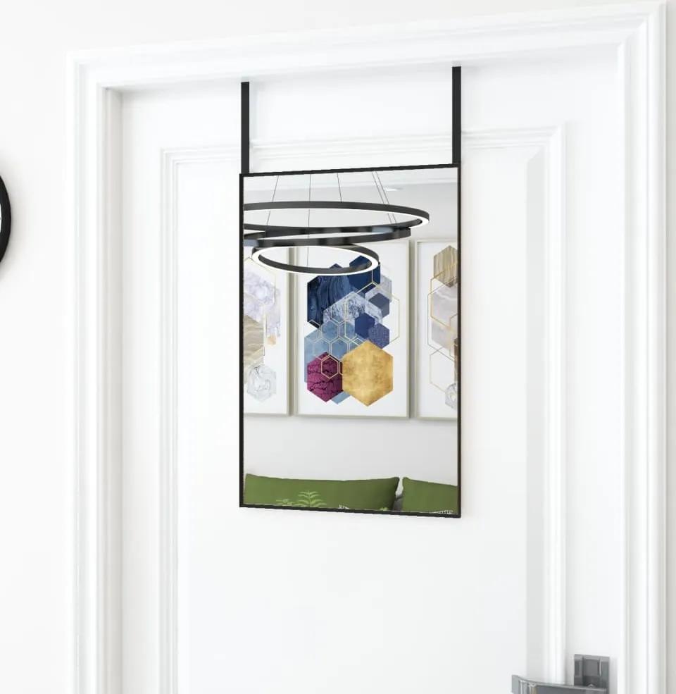 vidaXL Zrcadlo na dveře 40 x 60 cm sklo a hliník [327415] Barva: Černá