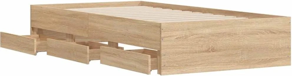 Rám postele se zásuvkami dub sonoma 90x200 cm kompozitní dřevo 3207296