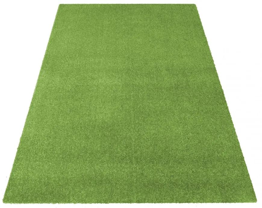 Zelený jednobarevný koberec shaggy do obývacího pokoje Šířka: 160 cm | Délka: 220 cm