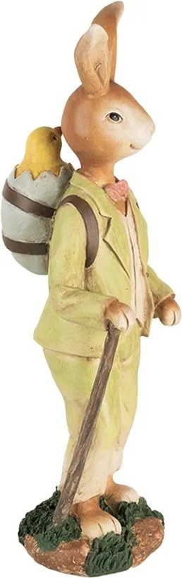 Dekorace králíček s kuřátkem na zádech - 11*11*32 cm