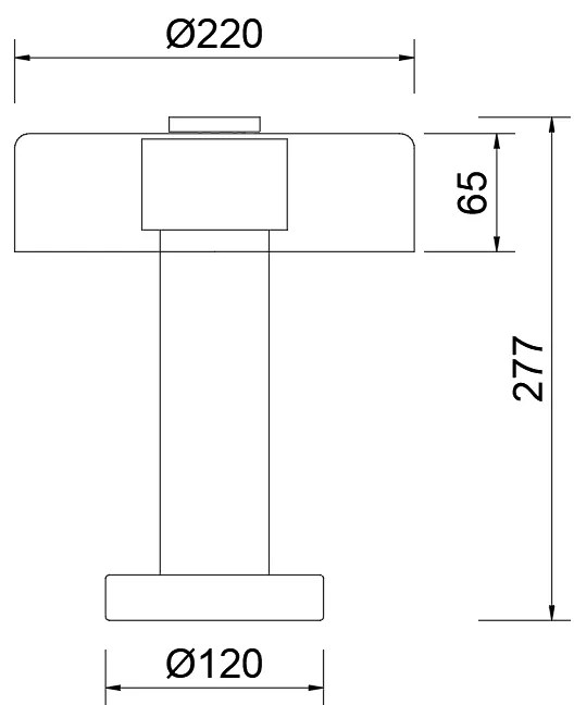 Mantra Gin, stolní lampa 1x GU10, černá, výška 28cm