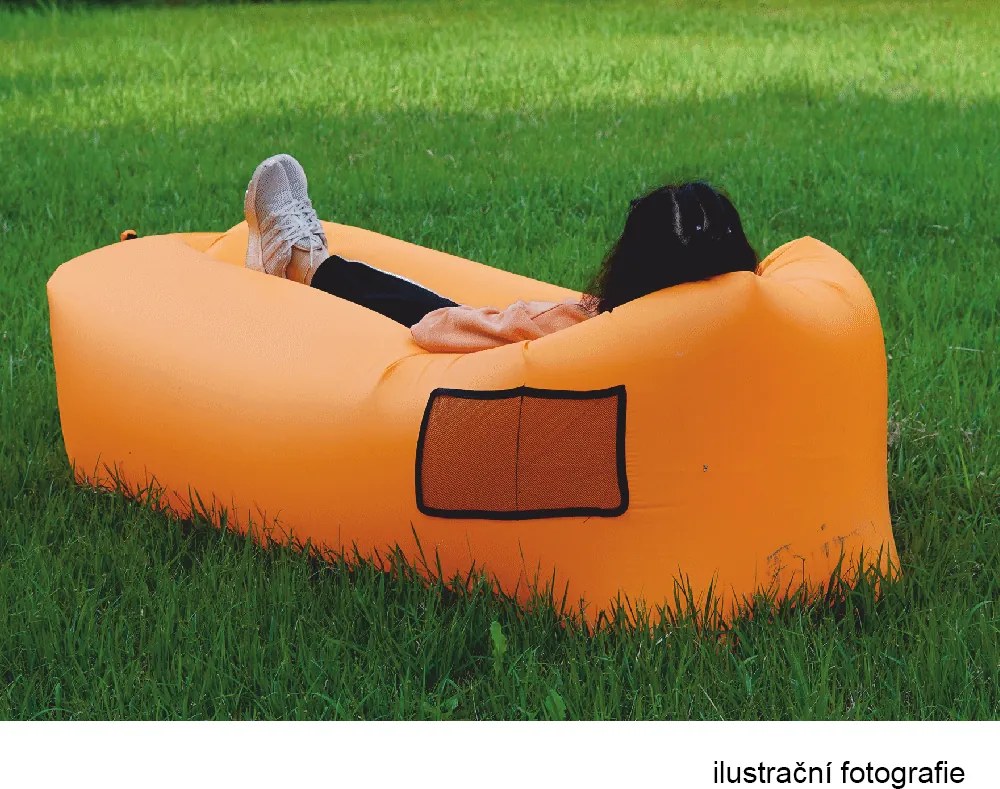 Nafukovací sedací vak/lazy bag, modrá, LEBAG
