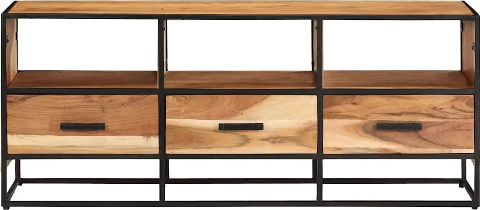 TV stolek 110 x 30 x 45 cm masivní akáciové dřevo 327448