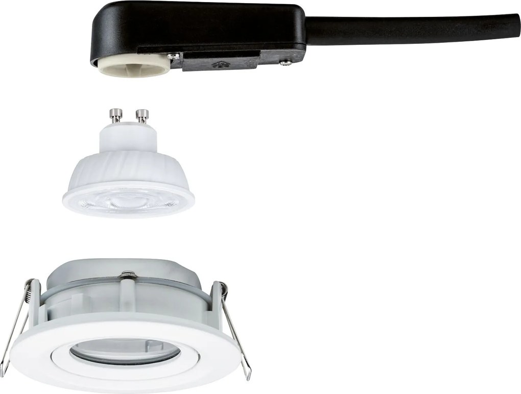 P 92420 LED vestavné svítidlo Nova Plus GU10 Flat IP65 93mm 4,9W 230V stmívatelné 4000K bílá mat - PAULMANN