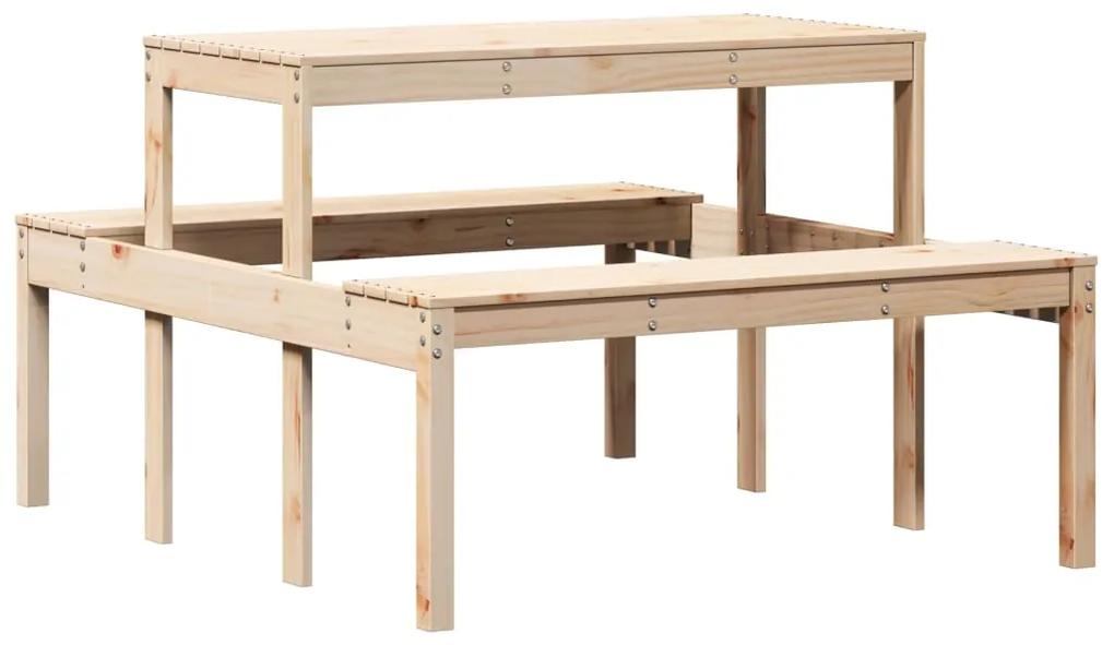vidaXL Piknikový stůl 110 x 134 x 75 cm masivní borové dřevo