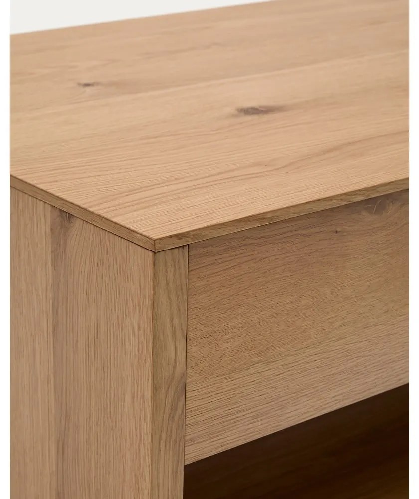 Konferenční stolek v dekoru dubu v přírodní barvě 60x120 cm Alguema – Kave Home