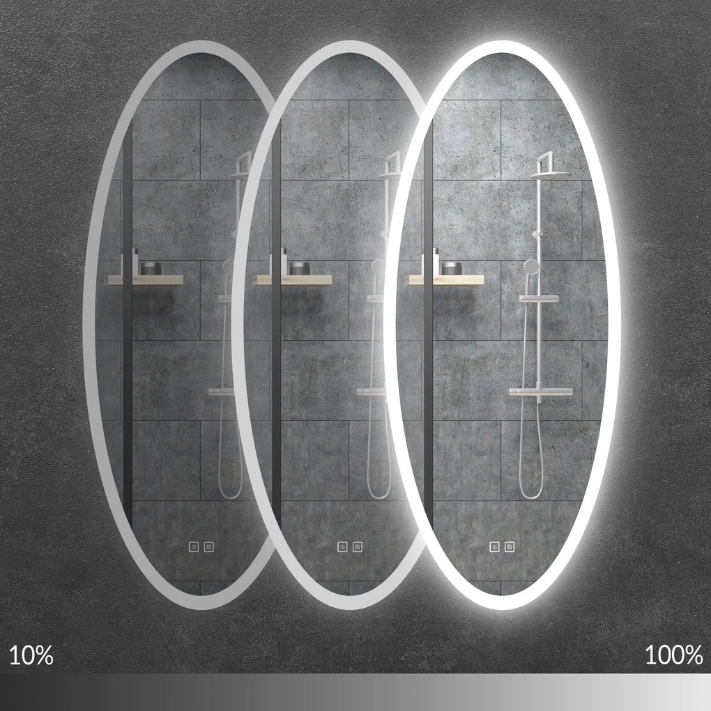 Rea Oval, LED zrcadlo 50x120cm WWA, HOM-06502