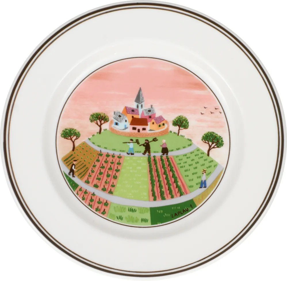 Villeroy&Boch Villeroy & Boch Design Naif talíř na pečivo Vesnička, 17 cm