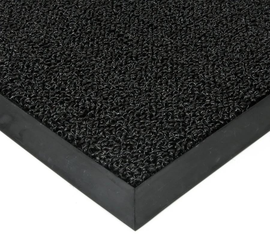 Černá plastová zátěžová vstupní čistící rohož Rita - 150 x 100 x 1 cm