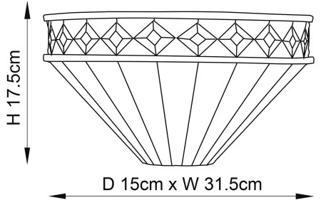 Endon 64149 - Nástěnné svítidlo Tiffany FARGO 1xE14/40W/230V