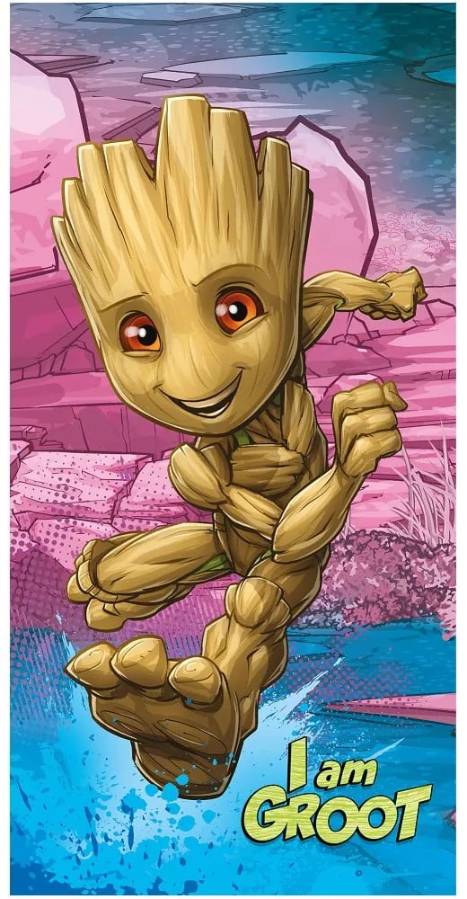 Bavlněná dětská osuška 70x140 cm Groot "I am groot" – Jerry Fabrics