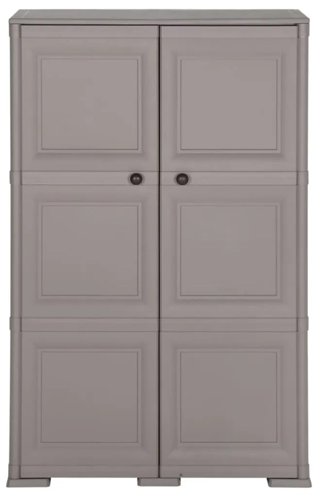 vidaXL Plastová skříňka 79 x 43 x 125 cm design dřeva šedá