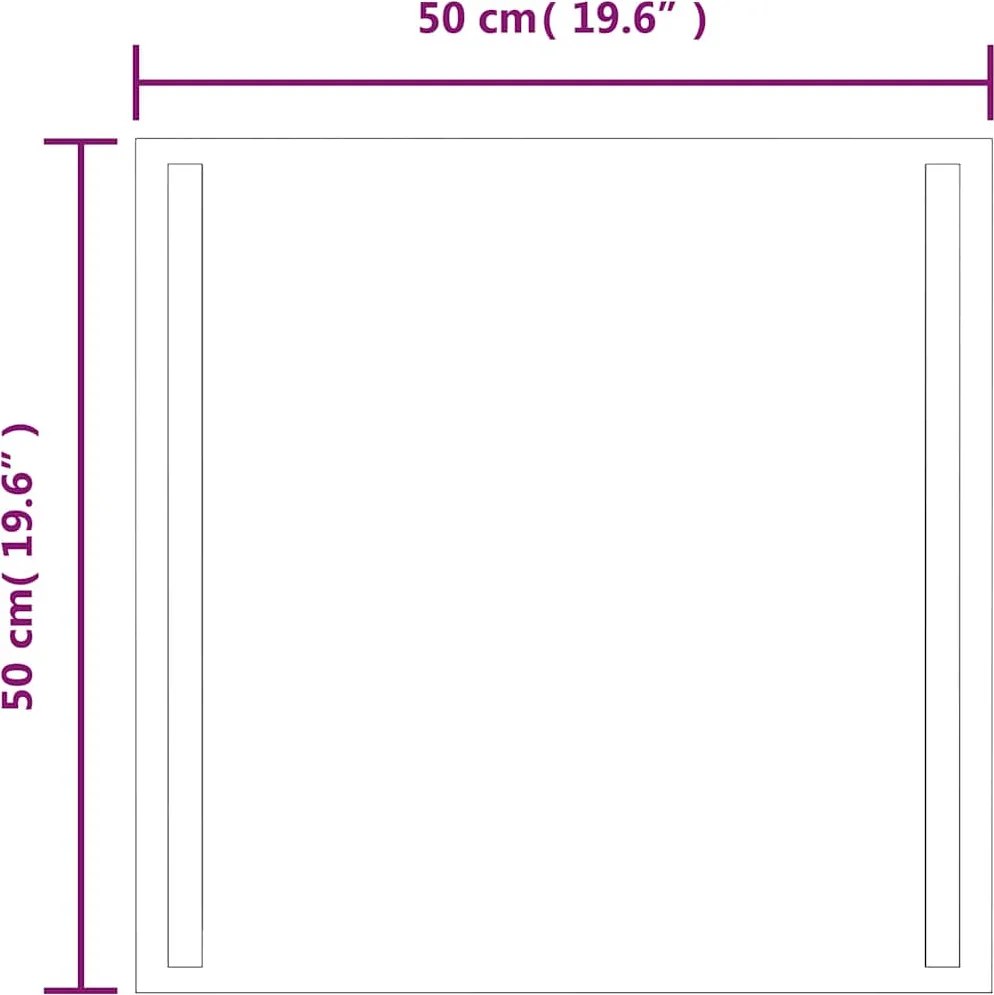Koupelnové zrcadlo s LED osvětlením 50x50 cm 151739