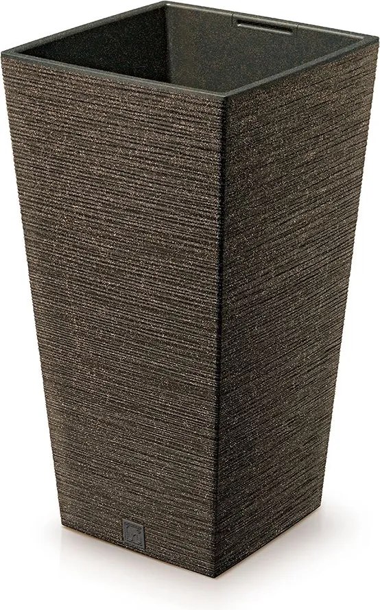 PRO Květináč FURU SQUARE ECO WOOD 24cm kávový