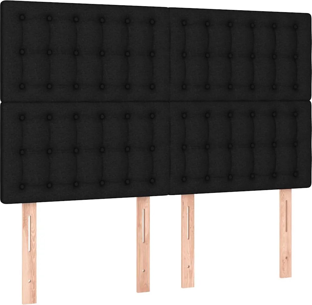 Box spring postel s matrací černá 140 x 190 cm textil 3136911