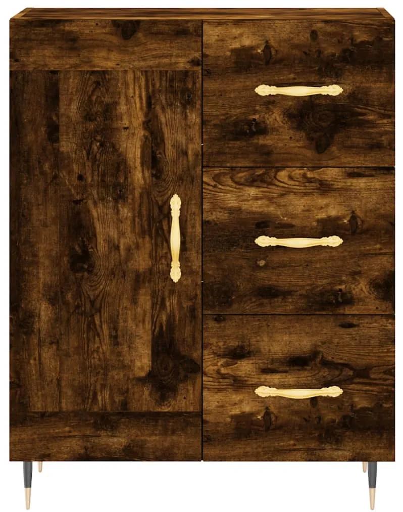 Skříň highboard kouřový dub 69,5 x 34 x 180 cm kompozitní dřevo,  3198646
