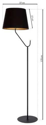 Stojací lampa VICTORIA 1xE27/60W/230V černá