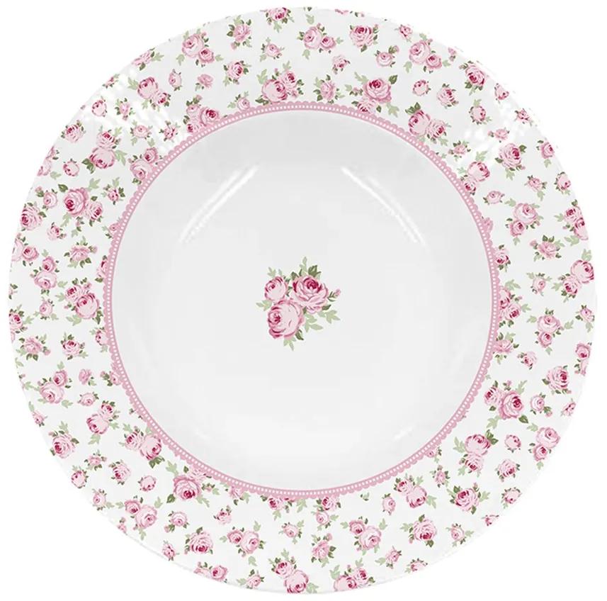 Porcelánový talíř polévkový s květy Tiny Flowers 22 cm (ISABELLE ROSE)