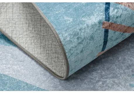 Dywany Luszczow Dětský kusový koberec JUNIOR 52243.801 pratelný  Koleje pro děti protiskluz, modrý Rozměr koberce: 120 x 170 cm
