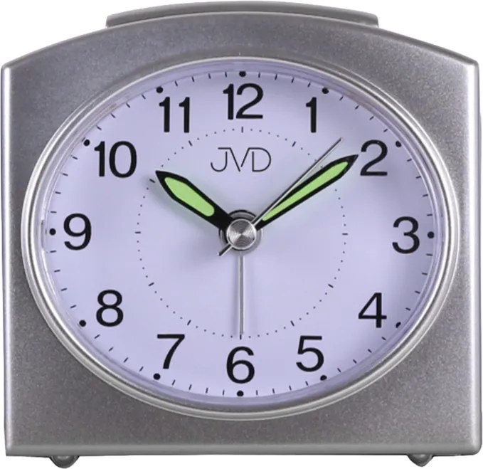 JVD Ručkový netikajicí tichý šedý budík JVD SRP8603.2