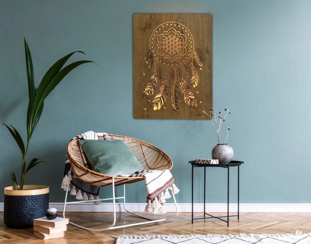 Li-Go "Lapač" světelný obraz 230V 62x80 cm provedení povrchu: bříza
