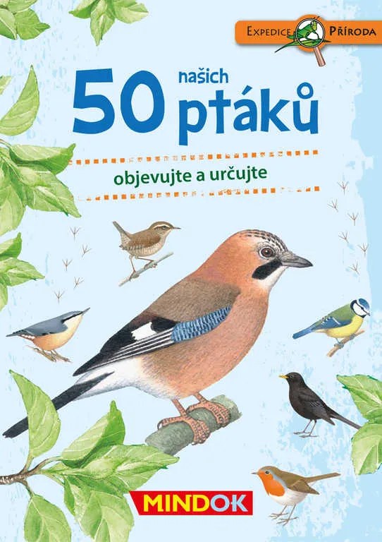 MINDOK HRA kvízová Expedice Příroda: 50 našich ptáků naučná mn275