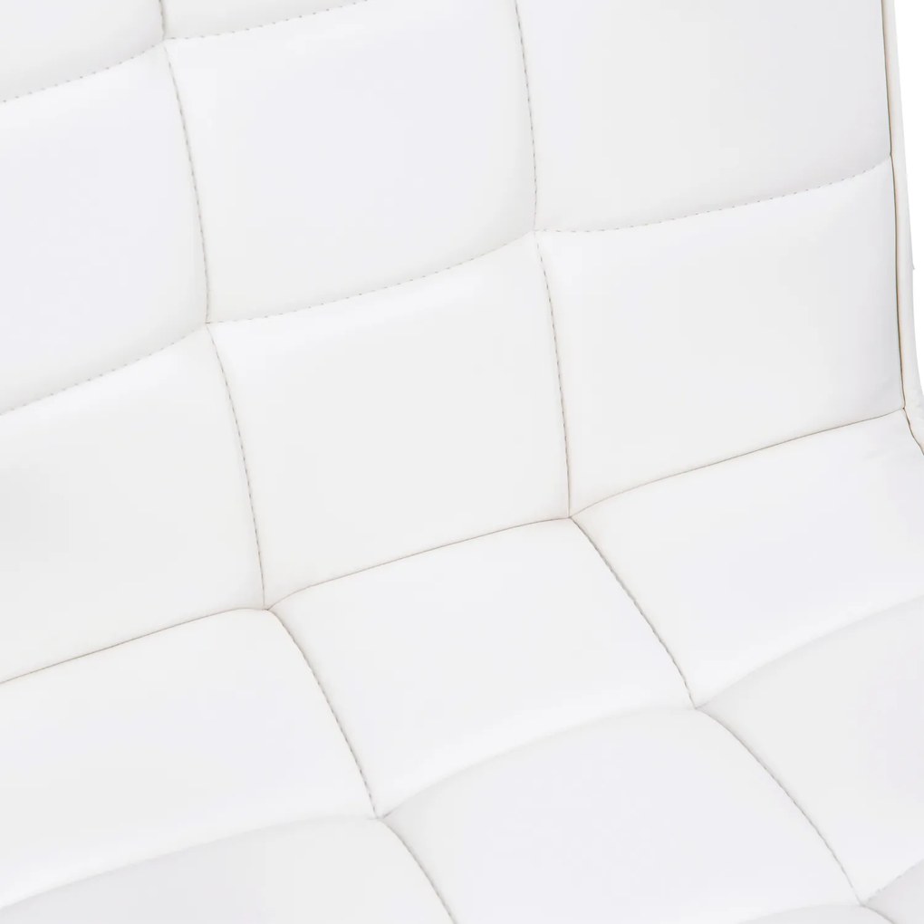 Kancelářská židle HOMCOM výškově nastavitelná 84-99H cm ergonomická otočná židle manažerská židle pro kancelář a domácí kancelář PU bílá | Aosom.de