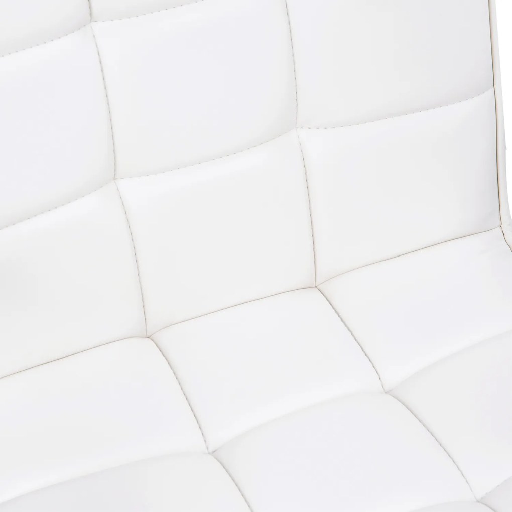Kancelářská židle HOMCOM výškově nastavitelná 84-99H cm ergonomická otočná židle manažerská židle pro kancelář a domácí kancelář PU bílá