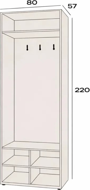 Space Předsíň korpus (v-2200) kašmír