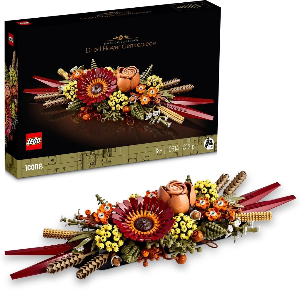 Lego stavebnice lego botanicals 10314 dekorace ze sušených květů
