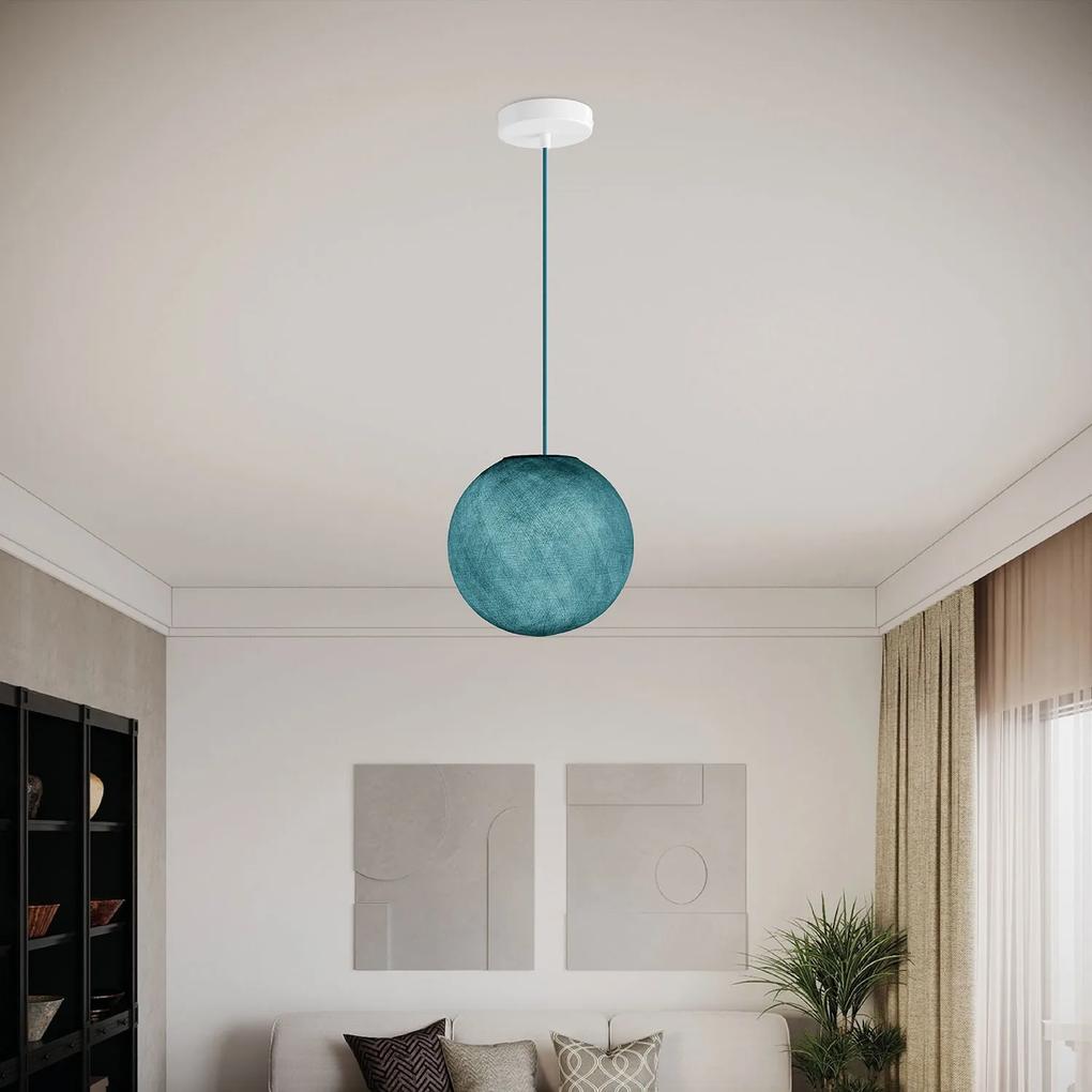 creative cables Závěsná lampa se stínidlem koule z PE vlákna, polyester Barva: Béžová, Průměr: M - Ø 35 Cm