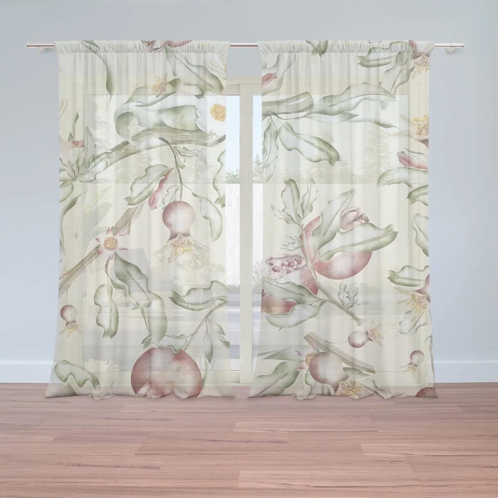 Sablio Záclony Ovocný akvarel: 2ks 150x250cm