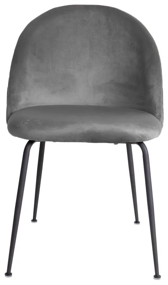 Designová židle Ernesto, šedá / černá