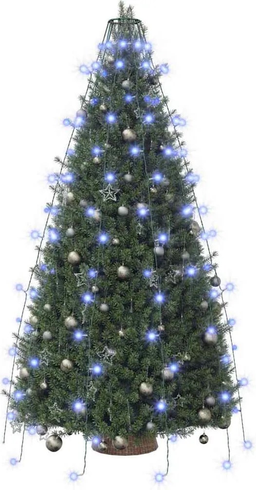 Světelná síť na vánoční stromek 150 modrých LED diod 150 cm 328866