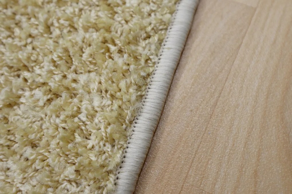 Vopi, Kusový koberec Color shaggy béžový, 60x110, béžová, ložnice