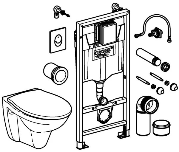 GROHE 39192000 - Set 4 v 1 SOLIDO 1,13 m durobílá