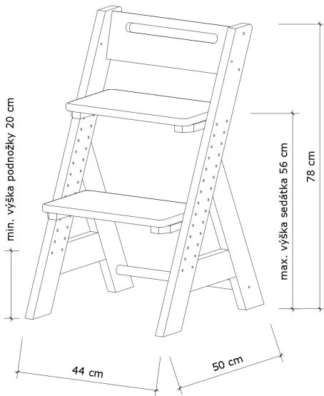 Gazel ZUZU dětská rostoucí židle přírodní