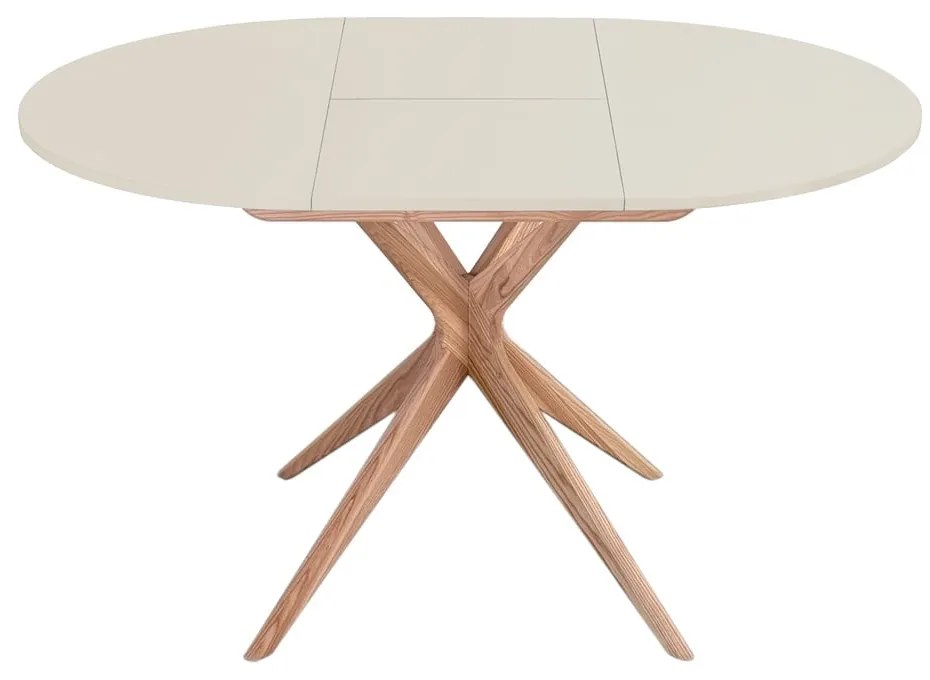 Kulatý rozkládací jídelní stůl s přídavnou deskou ø 90 cm Jubi – Ragaba
