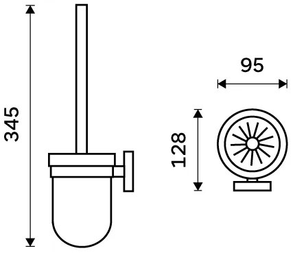 Nimco WC štětka, keramický UNIX - UN 13094KU-26