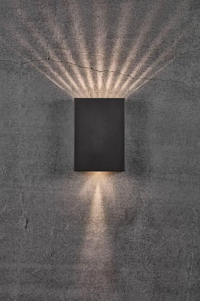 NOR 2019051003 Venkovní nástěnné svítidlo Fold 15 2x3,5W LED černá čirá - NORDLUX