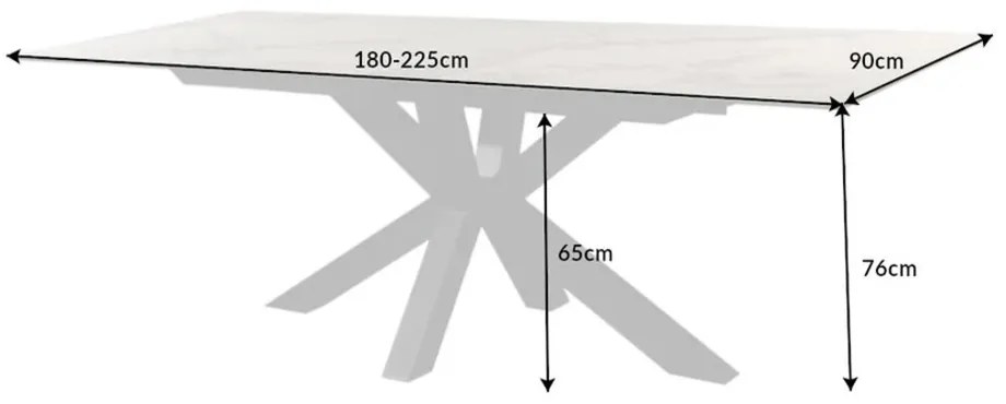Massive home | Jídelní stůl ETERNITY 180-225cm keramika mramorového vzhledu