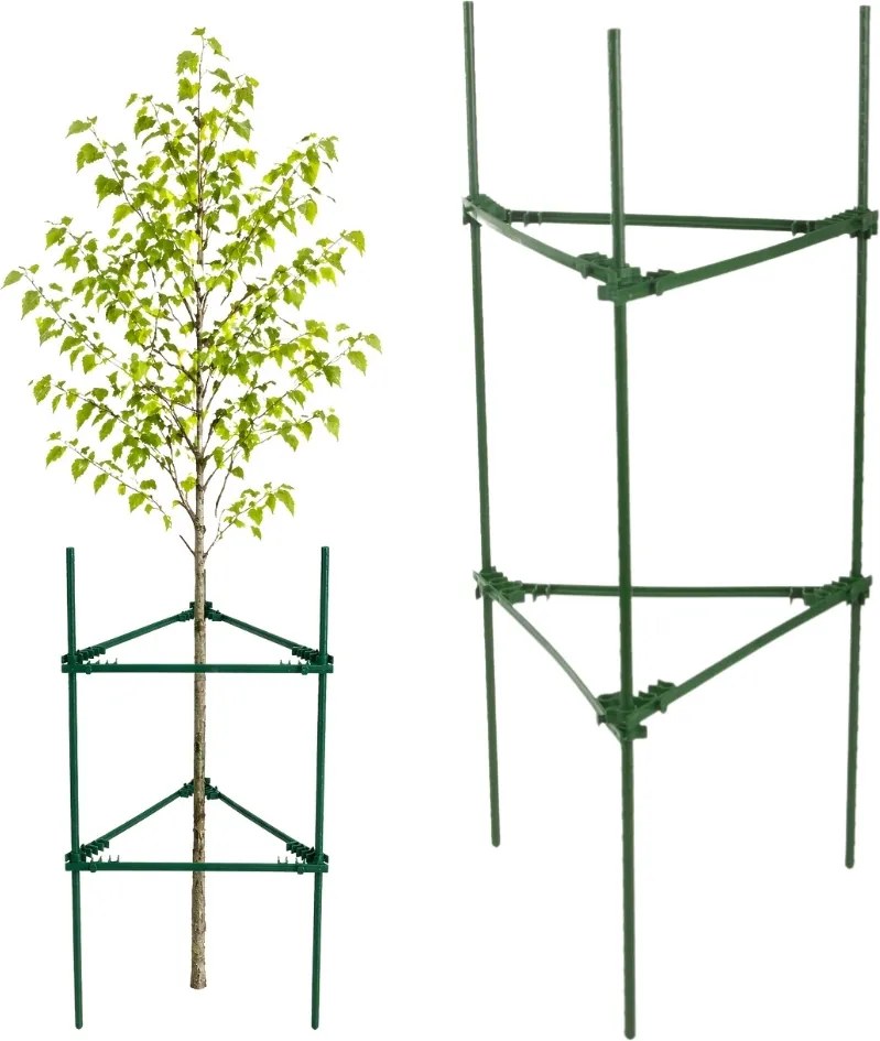 Trojúhelníková opěrná tyč pro rostliny, 120 cm, stabilní, do zahrady a na zahrádku, DIVODV